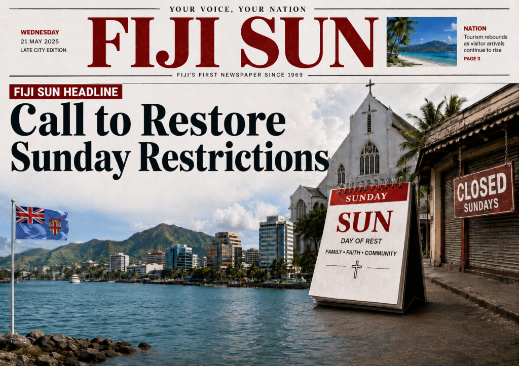 Fiji Sun Headline: “Call to Restore Sunday Restrictions” | Advent Messenger