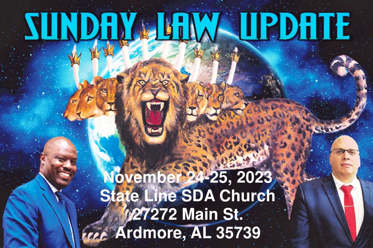 Sunday Law Update Weekend November 24-25, 2023 at State Line SDA Church ...