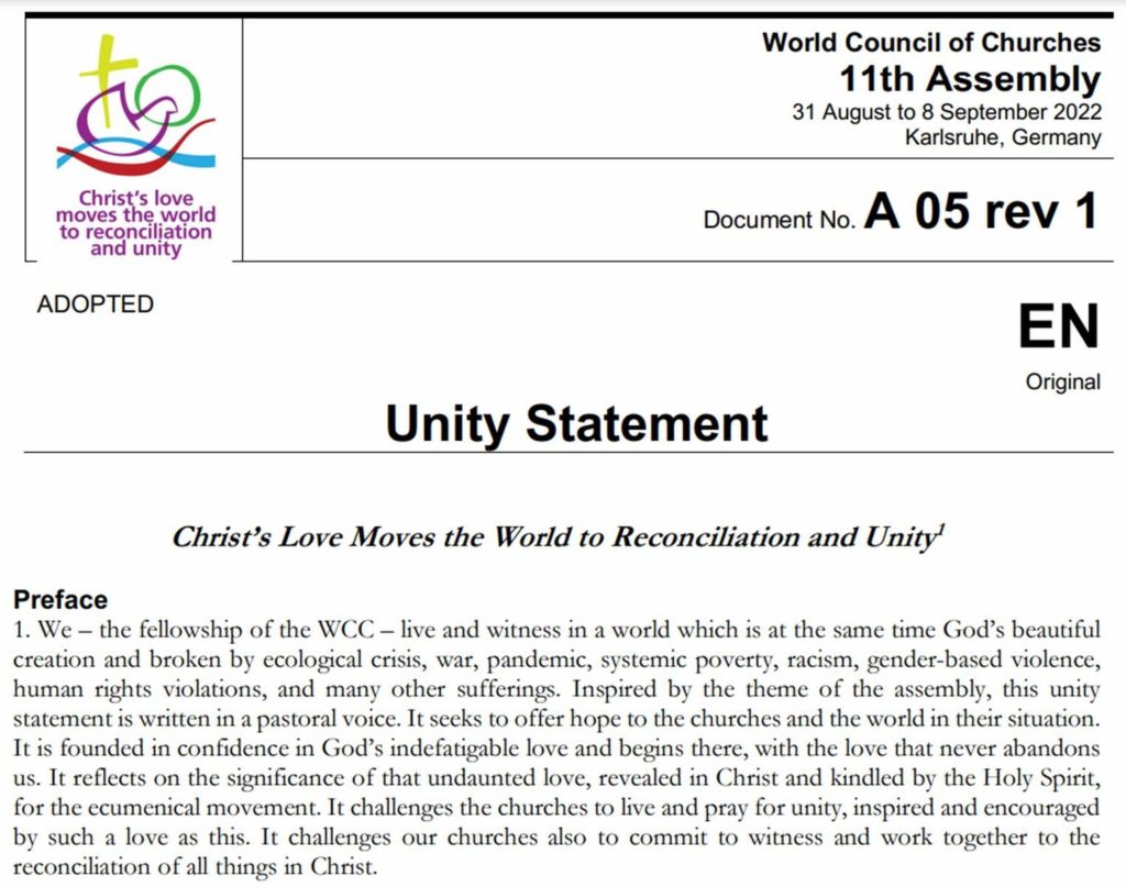 Unity Statement | Advent Messenger