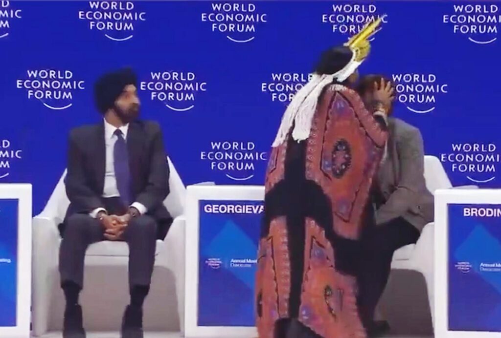 During a Demonic Incantation Ceremony at the World Economic Forum, a ...